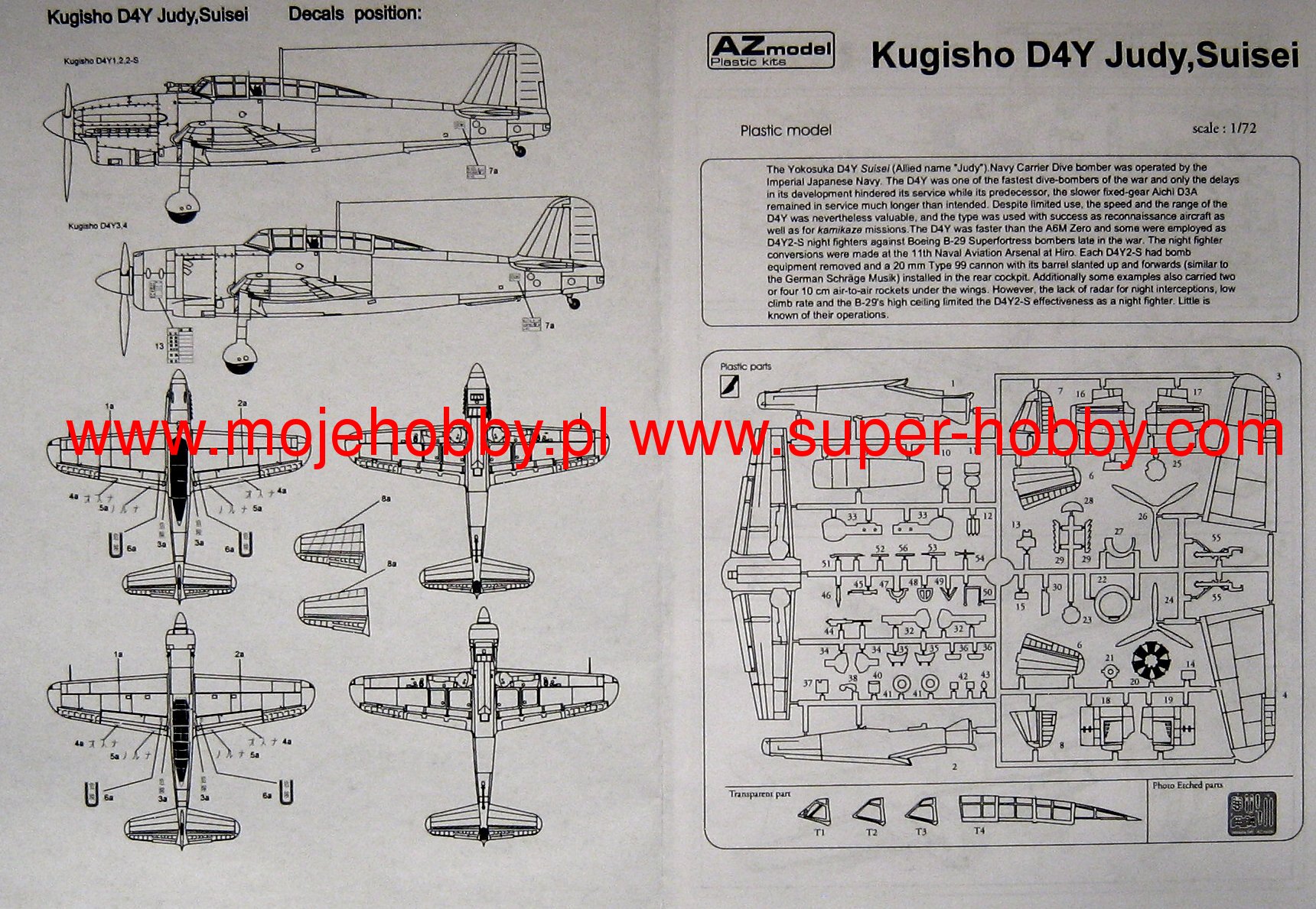 Kugisho D4Y1/1C "Judy" Suisei 11 AZ-Model 7394