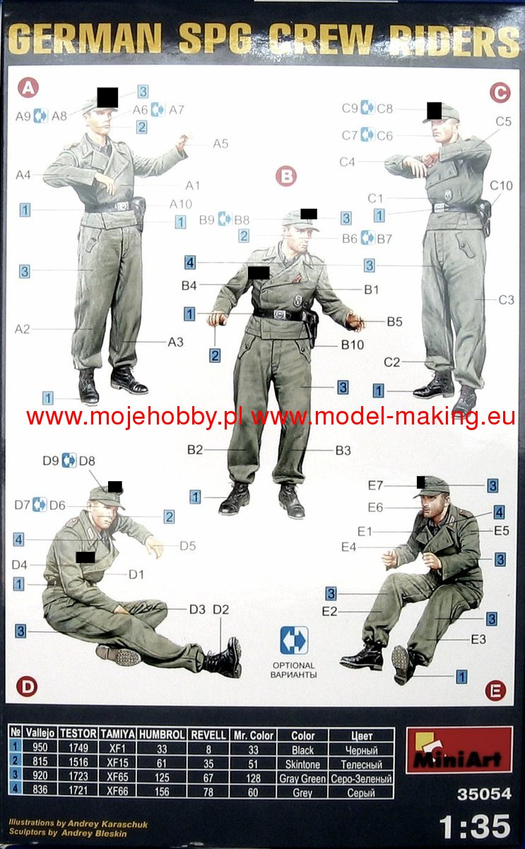 German SPG crew riders MiniArt 35054