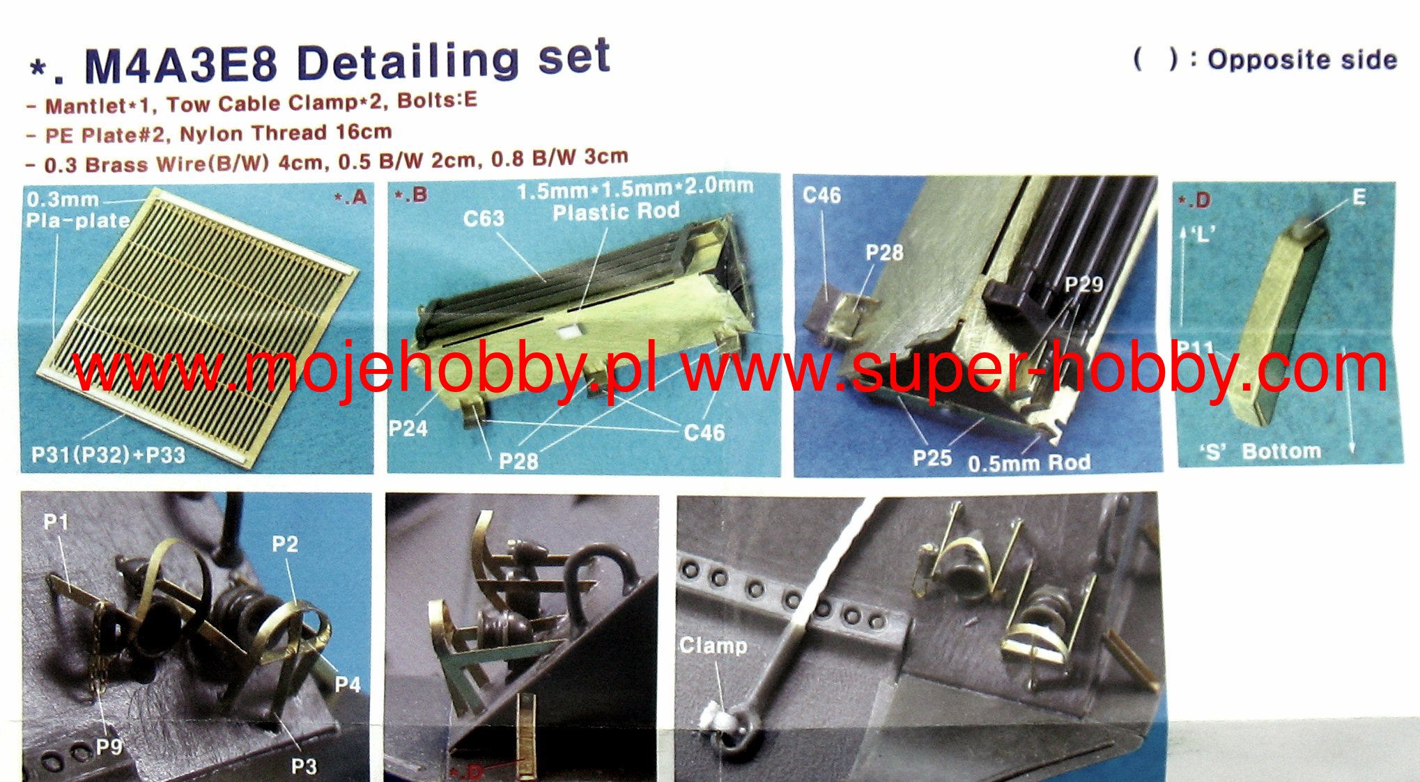 M4A3E8 Detailing set (for Tasca) Legend -LF1254