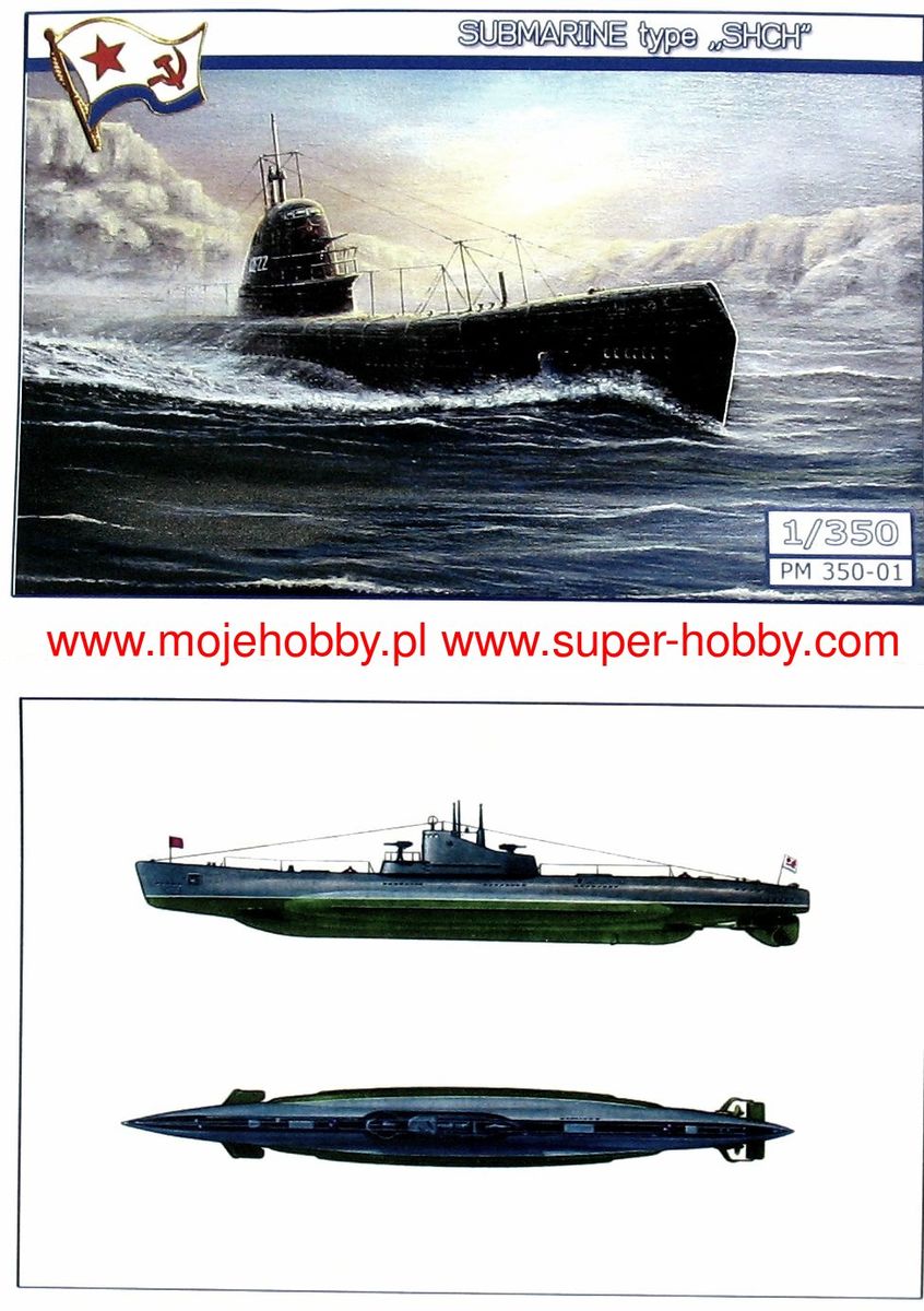Soviet navy submarine SHCH class, series X, X-biss 2 in 1 Parc Models ...