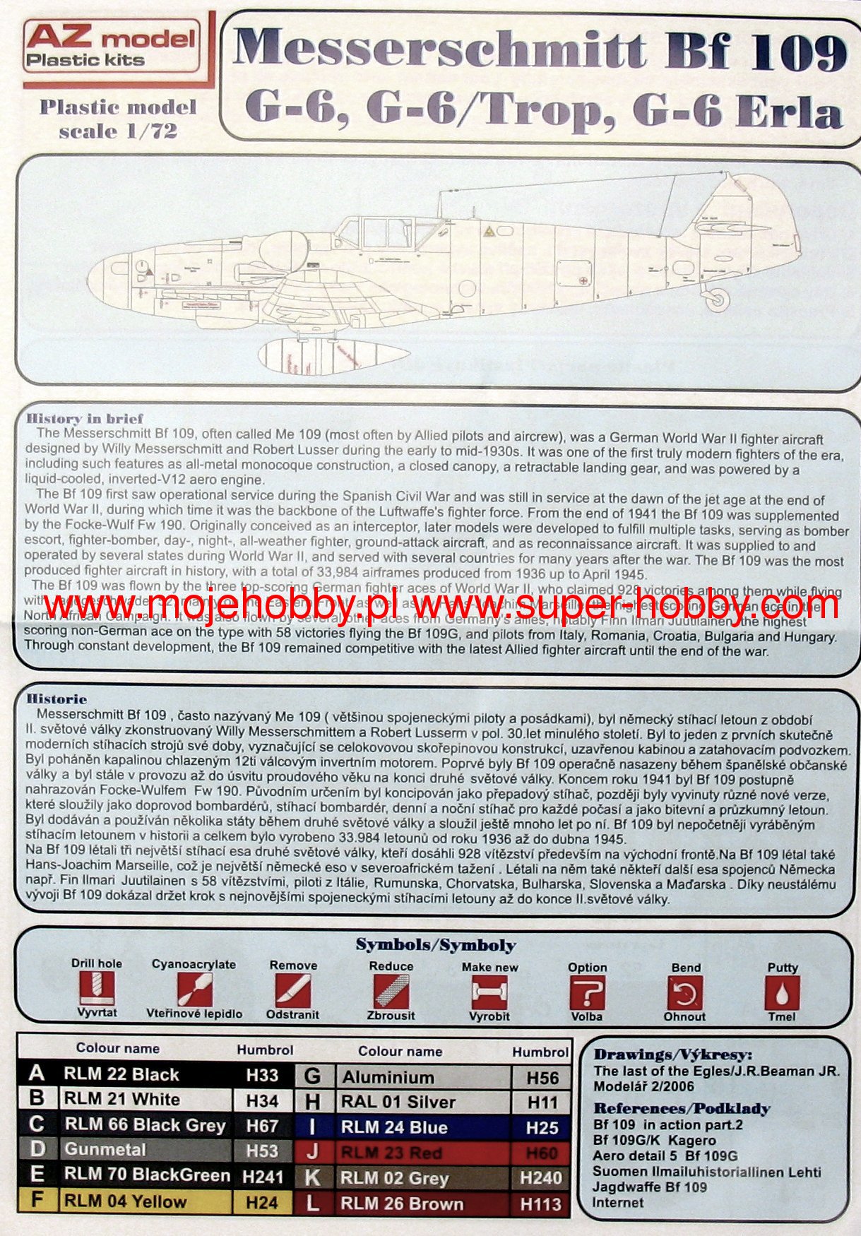 Messerschmitt Bf 109G-6 "Jagdgeschwader JG.52 Experten" AZ-Model 7452