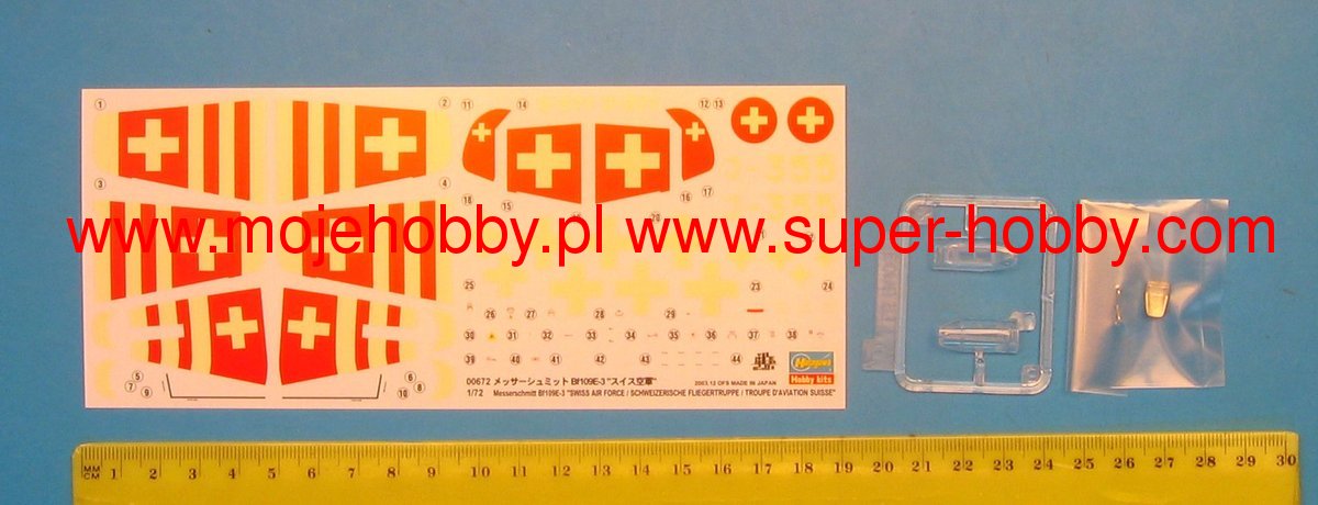 Messerschmitt Bf109E-3 SWISS AIR FORCE Hasegawa 00672