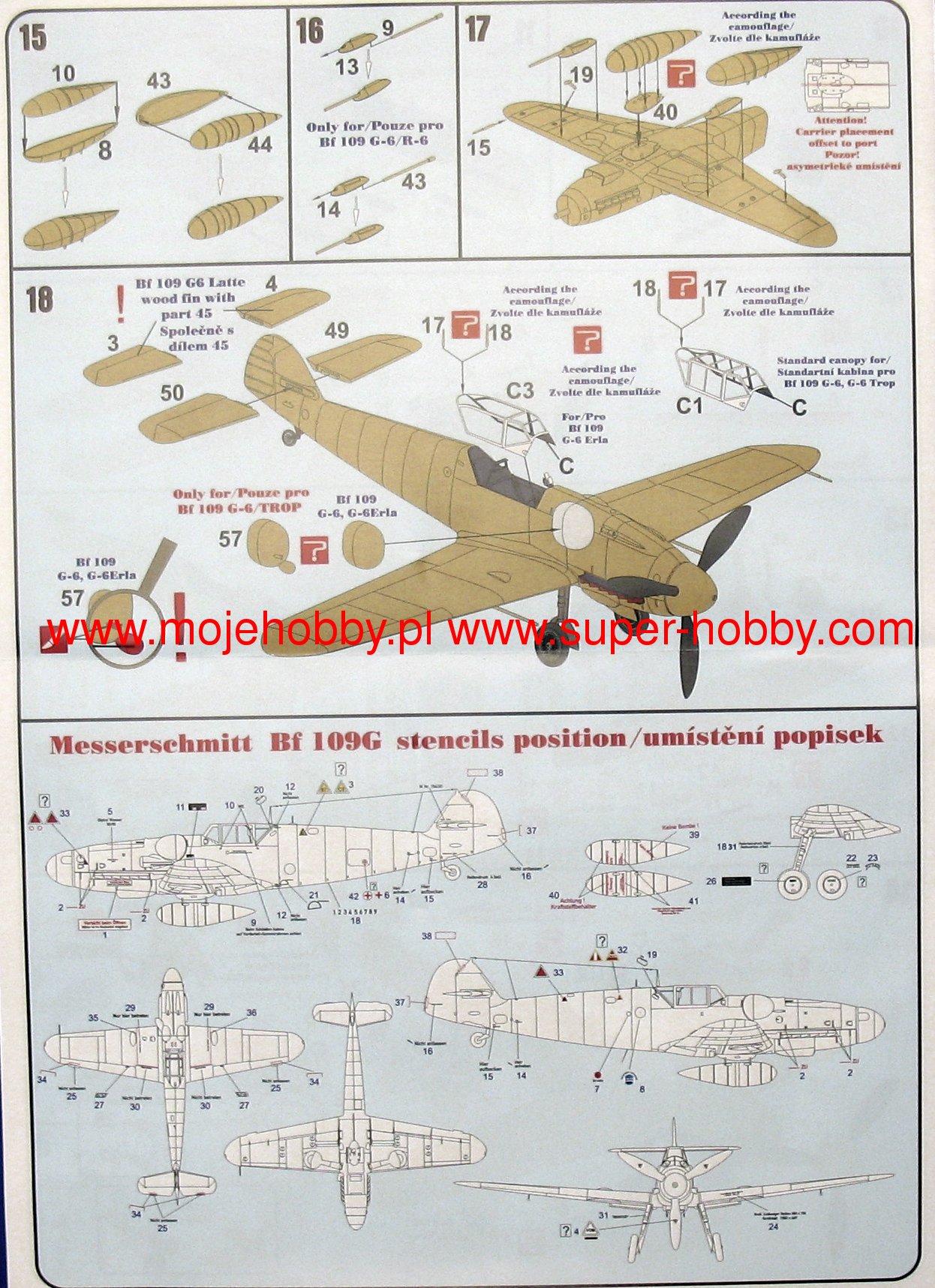 Messerschmitt Bf 109G-6 "Jagdgeschwader JG.52 Experten" AZ-Model 7452