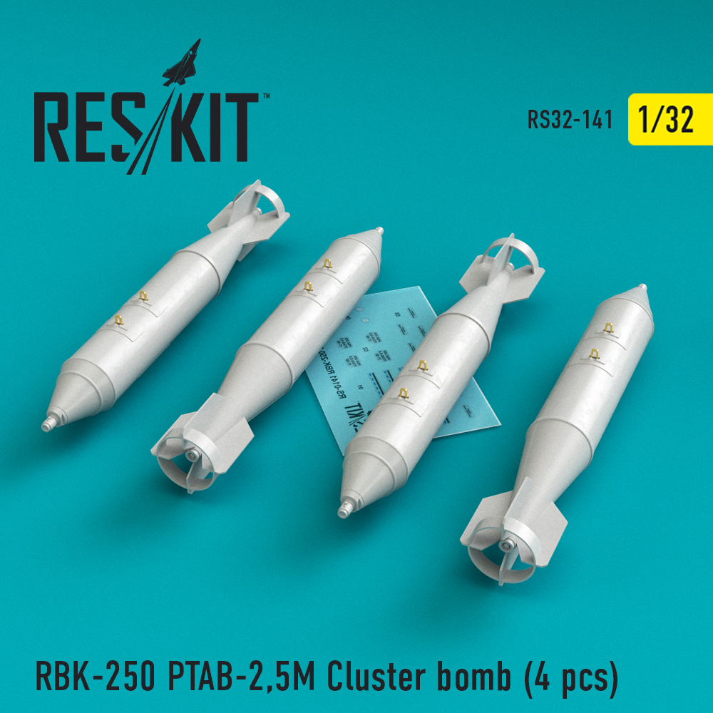 RBK-250 PTAB-2,5M Cluster bomb (4 pcs)( Su-25, MiG-21, MiG-27) RES/KIT ...