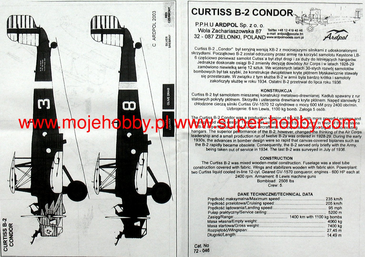 Curtiss B-2 Condor Ardpol 72-046